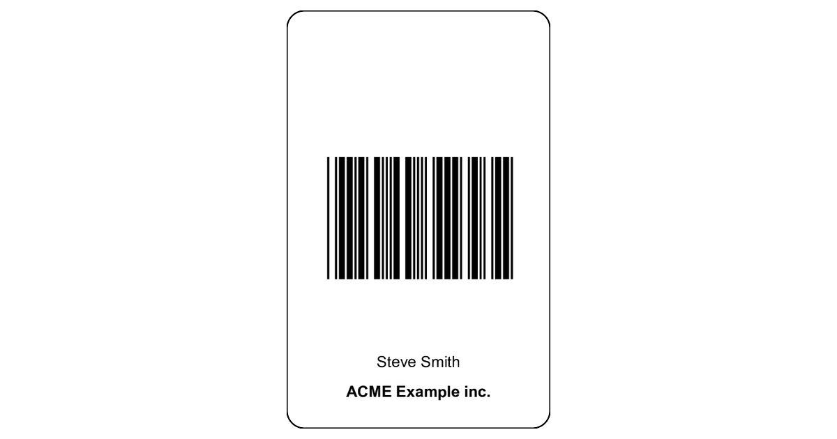 Basic Series with a large barcode for fast scanning | ID Card Template ...