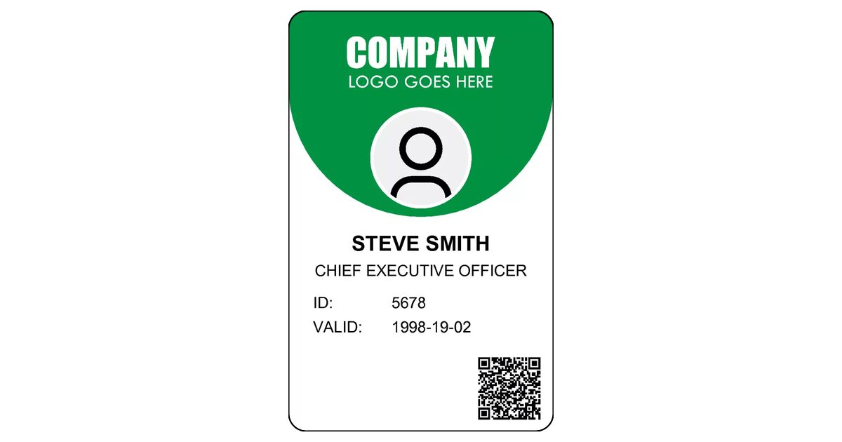 Elegant large circles ID card design template | ID Card Template ...