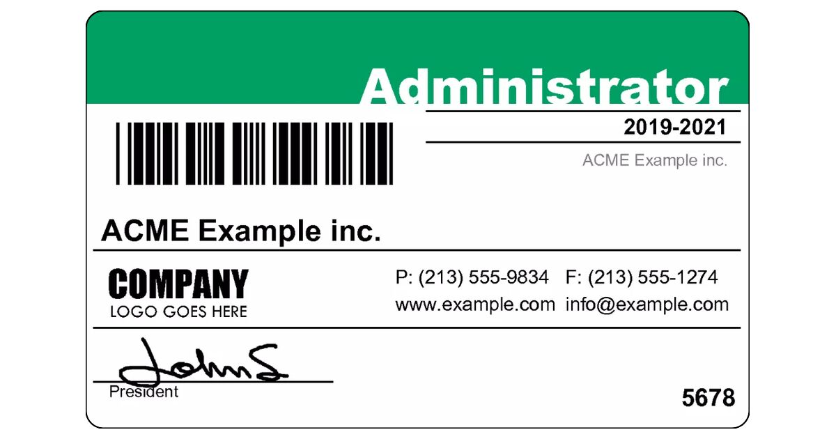 Great membership card with color coding | ID Card Template | IDpack