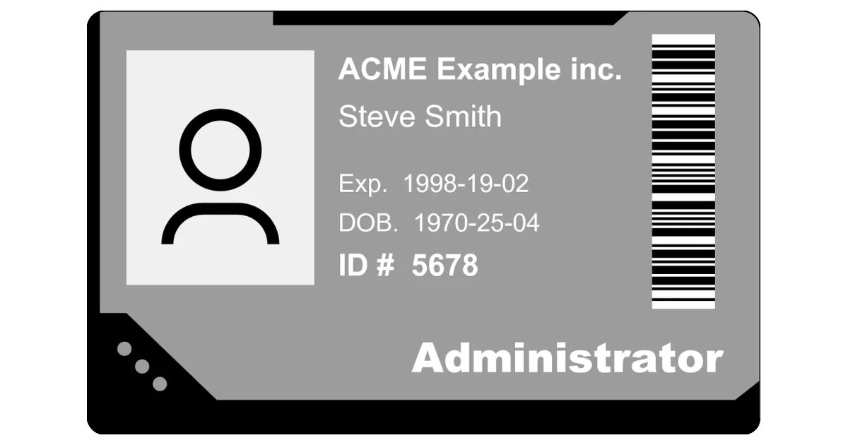 ID card or Business card for government, military and officials with ...