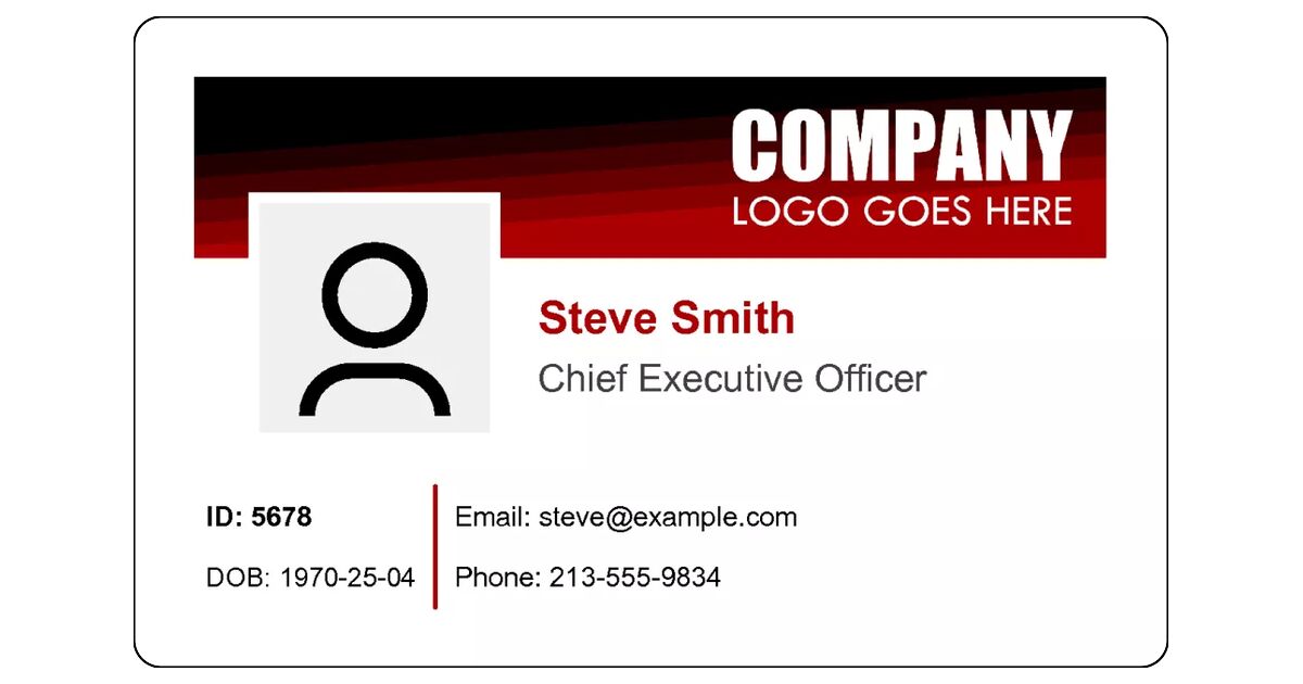 Nice ID card or business card template with dark red vector background ...