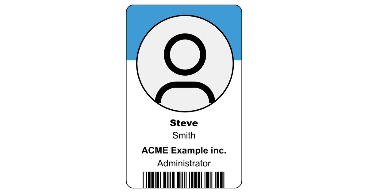 Simple and clean design with big picture for ID card | ID Card Template ...