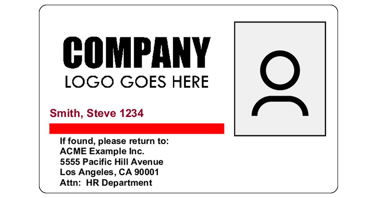 Simple employee ID badge | ID Card Template | IDpack