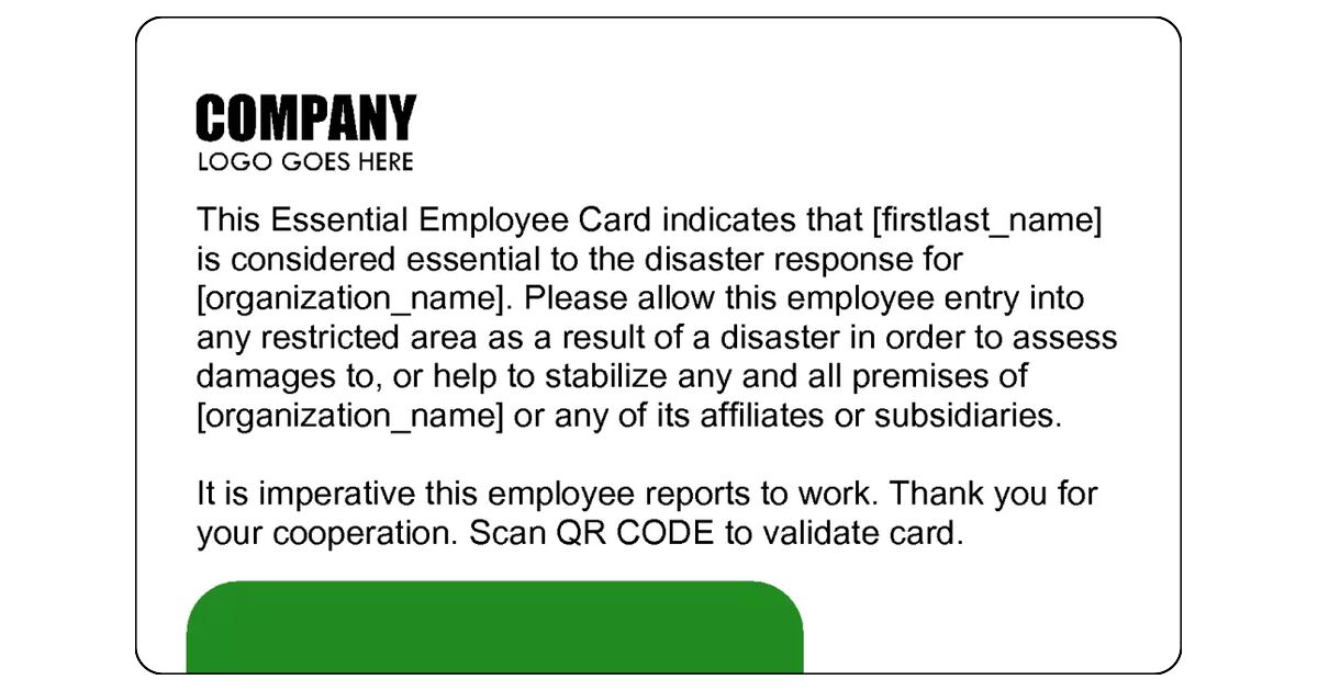 Simple horizontal card design for backs with text block and logo | ID ...