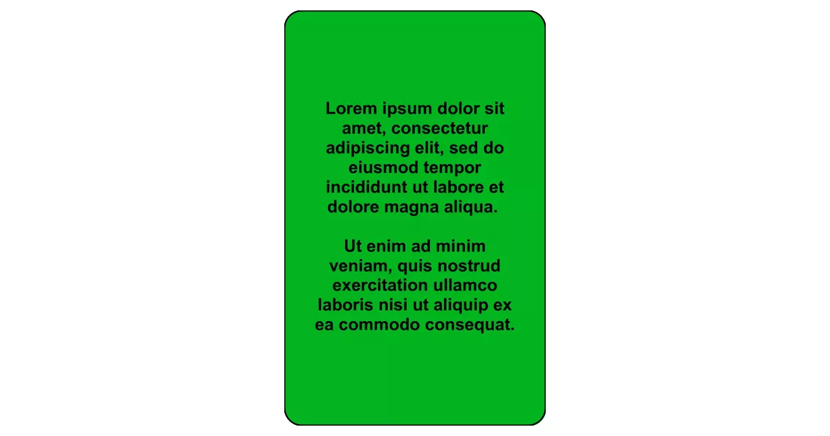 Simple portrait bold and center full-text card design with Color Code ...