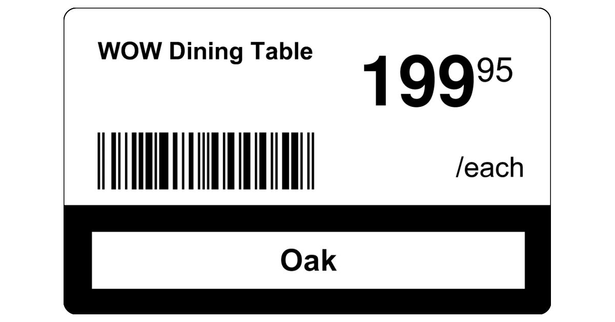 Special flash price tag for outlet and warehouse with high contrast ...