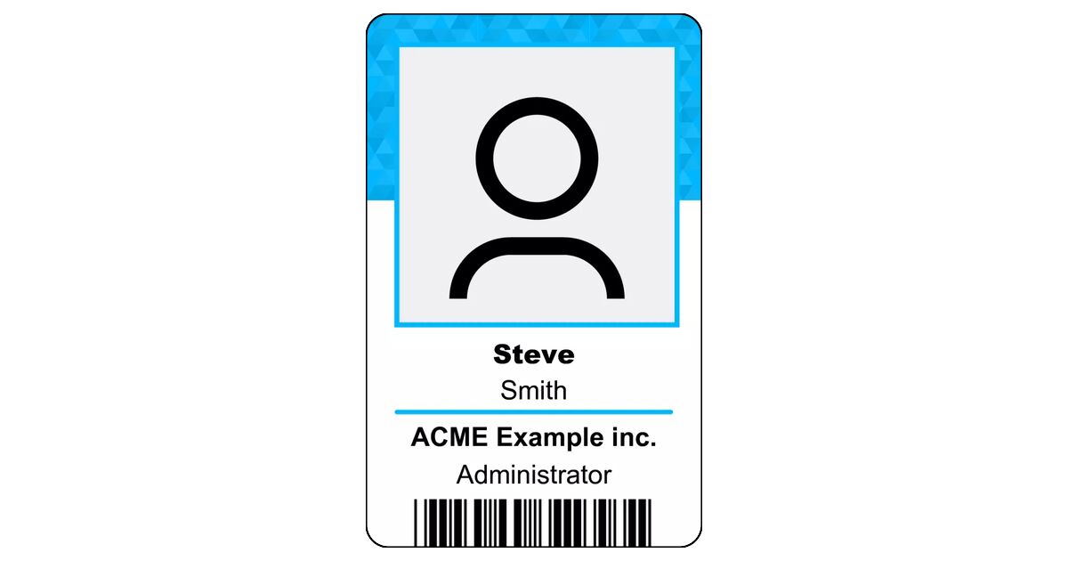 This is a simple and clean design for ID card with large picture, name ...