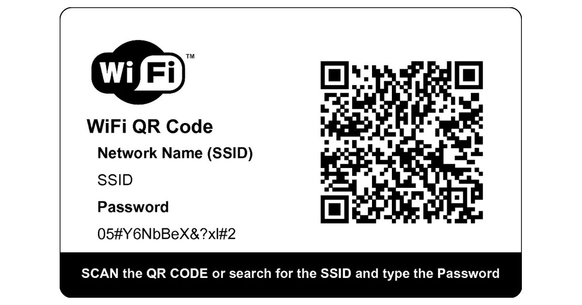 WIFI QR Code Cards | ID Card Template | IDpack