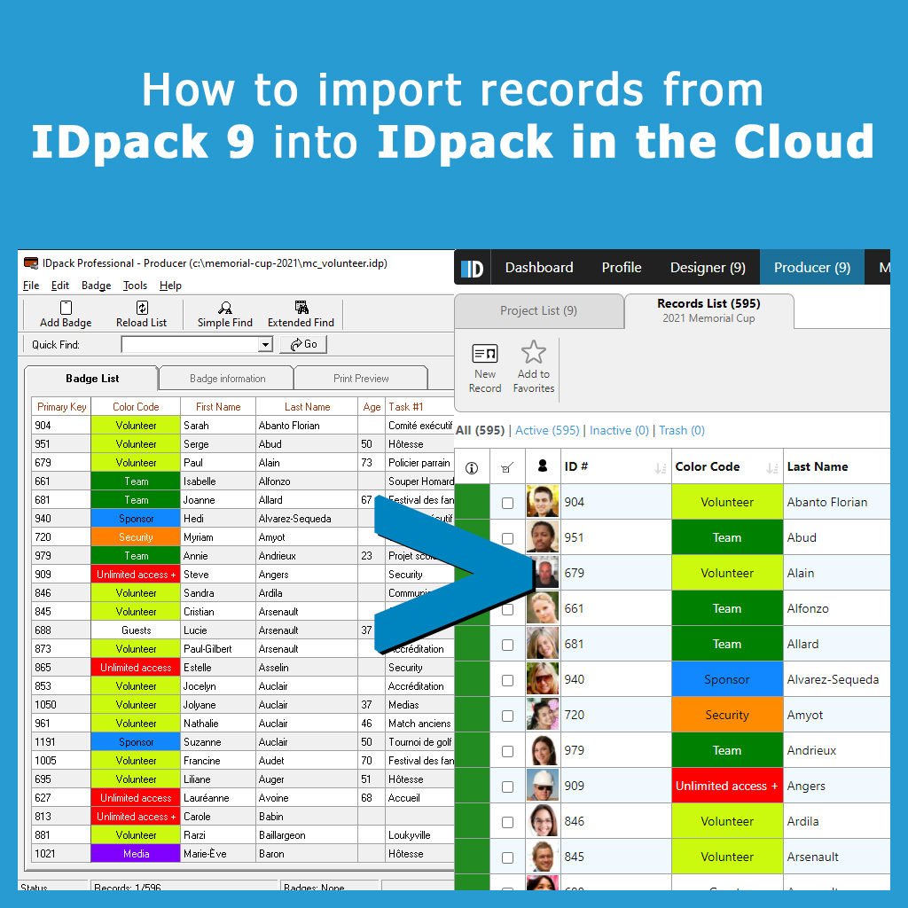 How to import records from IDpack 9 using MS Access